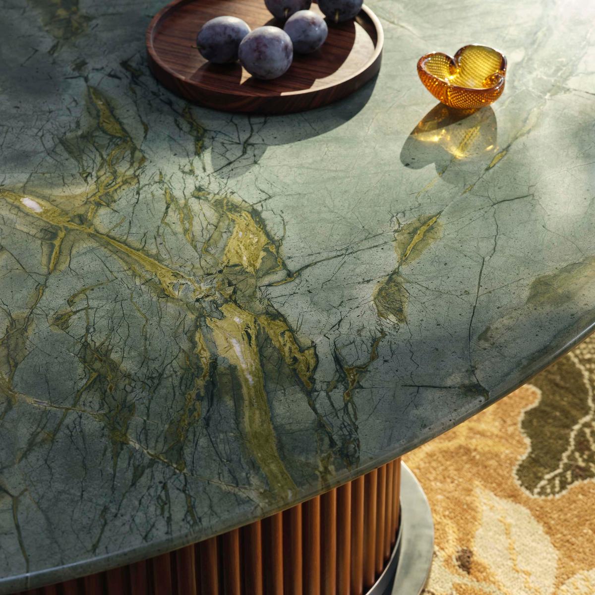 Murcell Round Dining Table, Carrara Marble