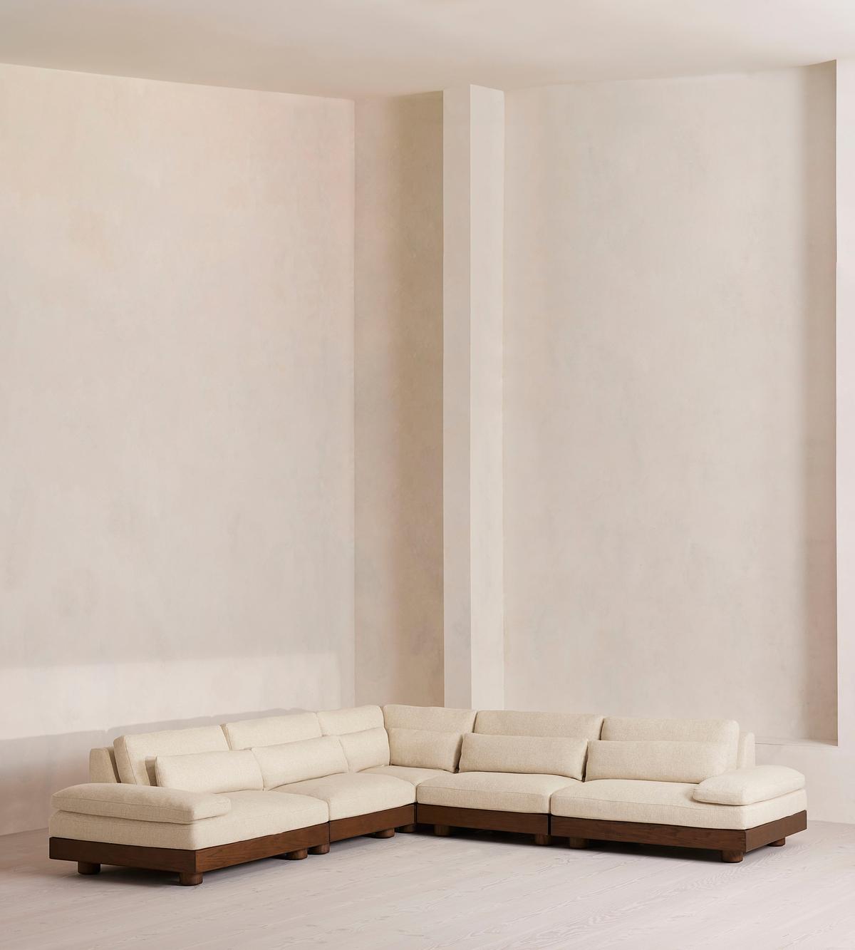 Truro Modular Sofa, Corner Sofa, Textured Linen US - Soho Home