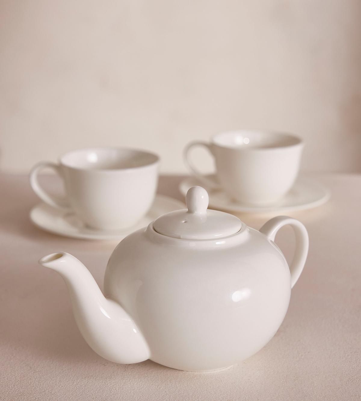 House Teapot Small, Bone China, White - Soho Home