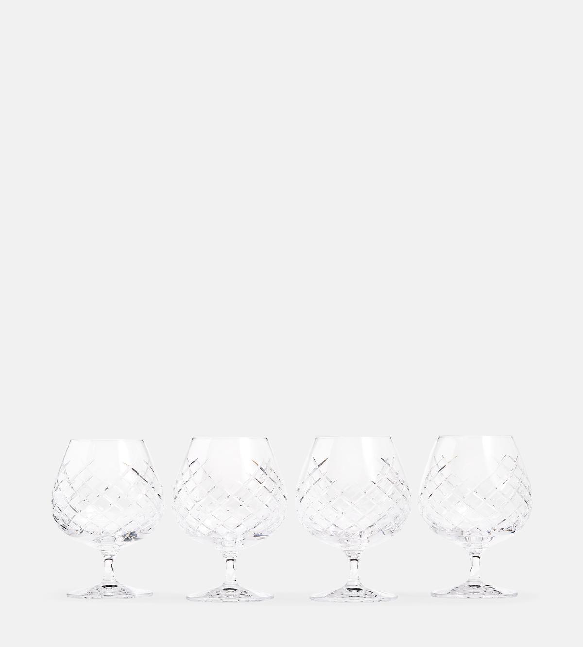 Barwell Cut Crystal Brandy Glass, Set of Four - Soho Home