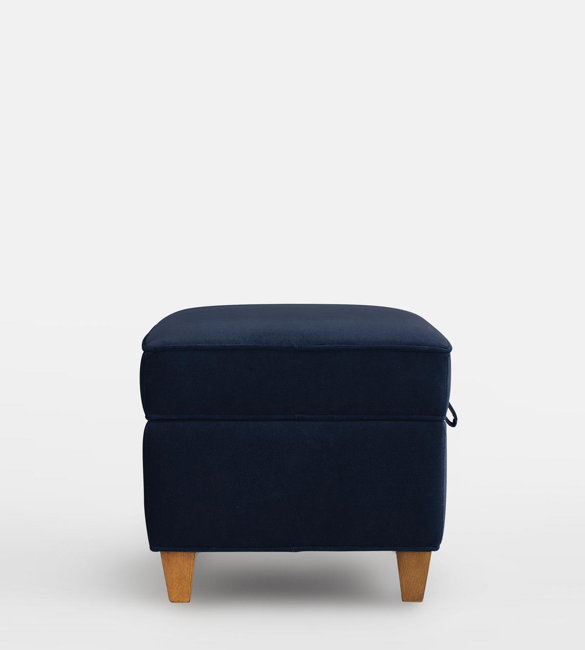 Dora Storage Footstool, Velvet Indigo - Soho Home