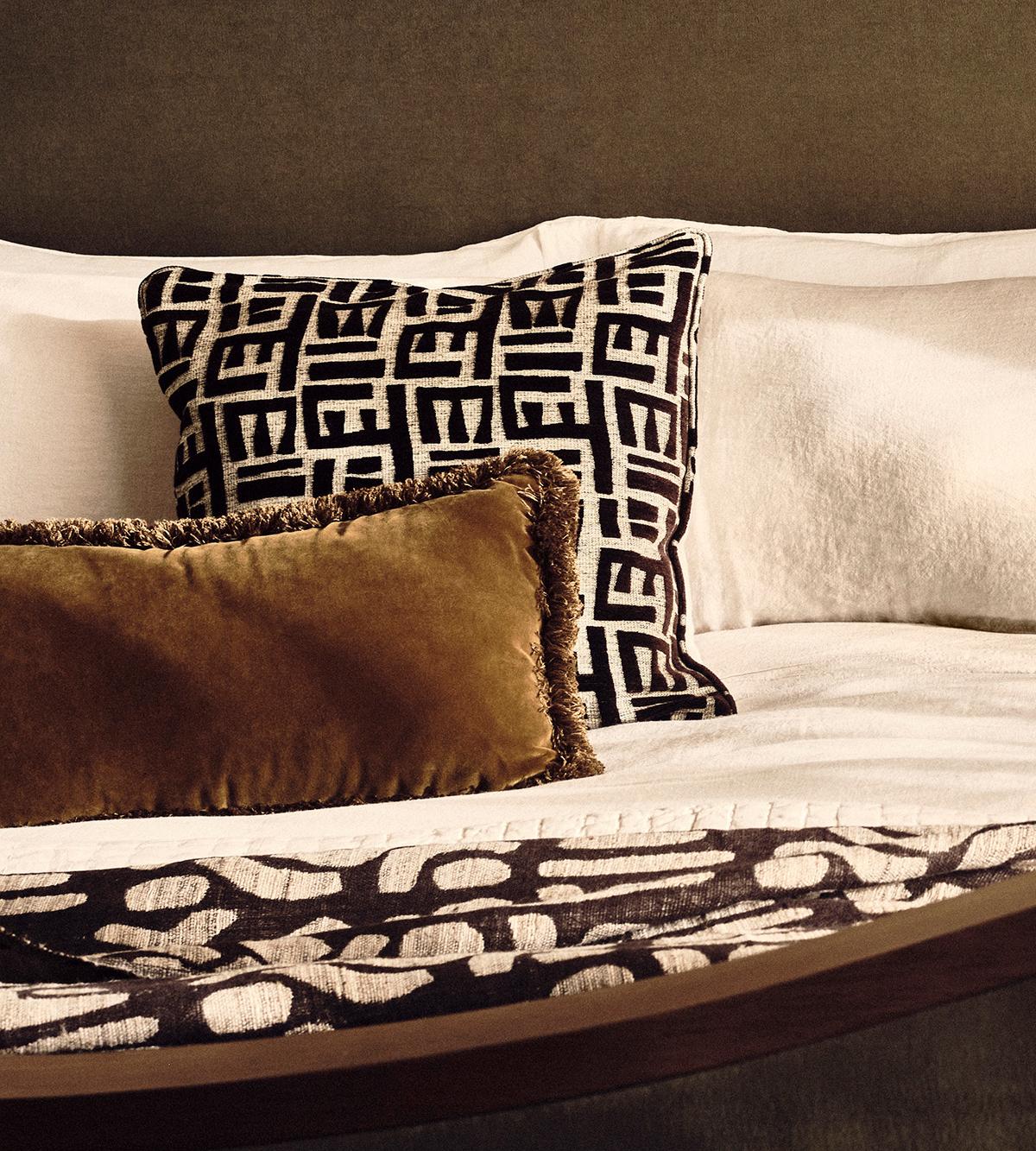 Pierre Frey Tsomba Cushion, Cocoa