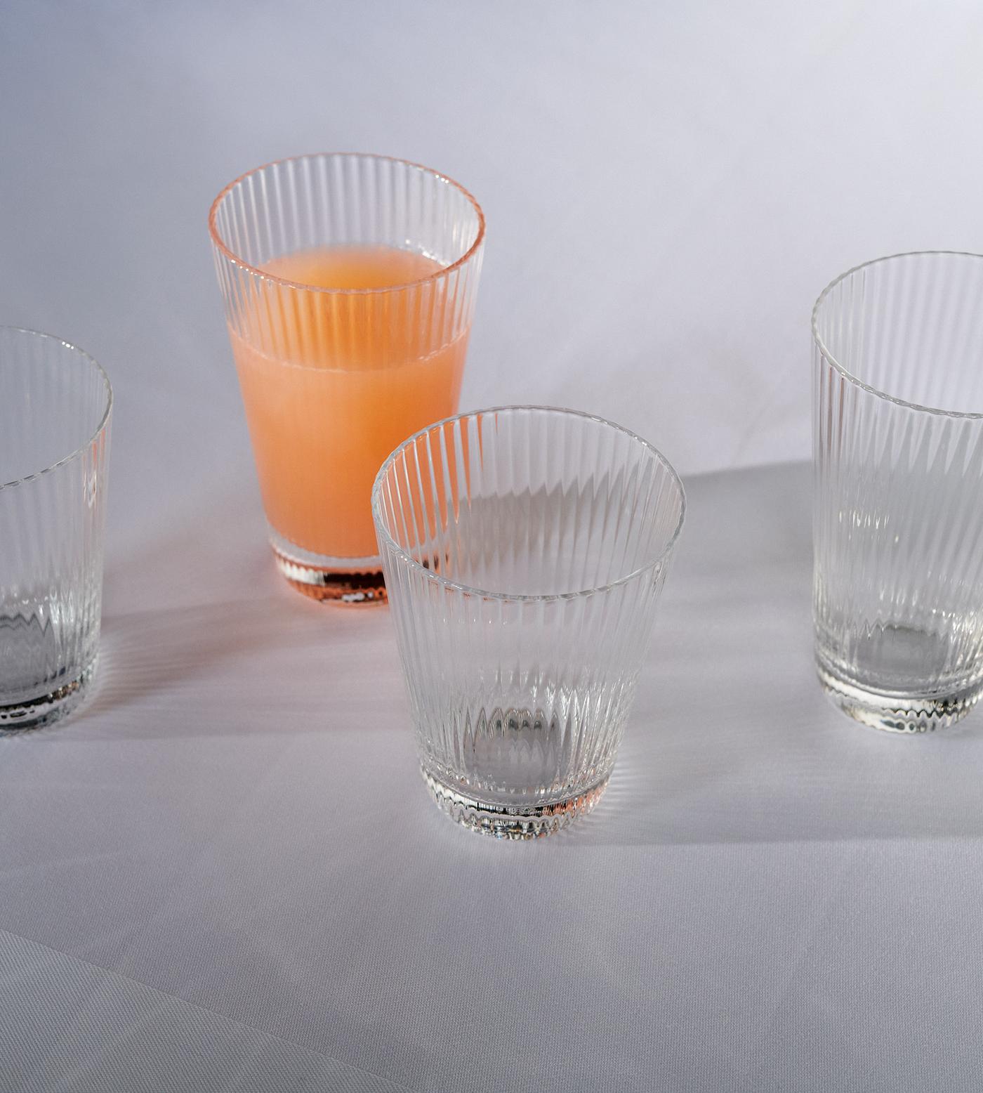 Fluted Water Glass, Set of Four