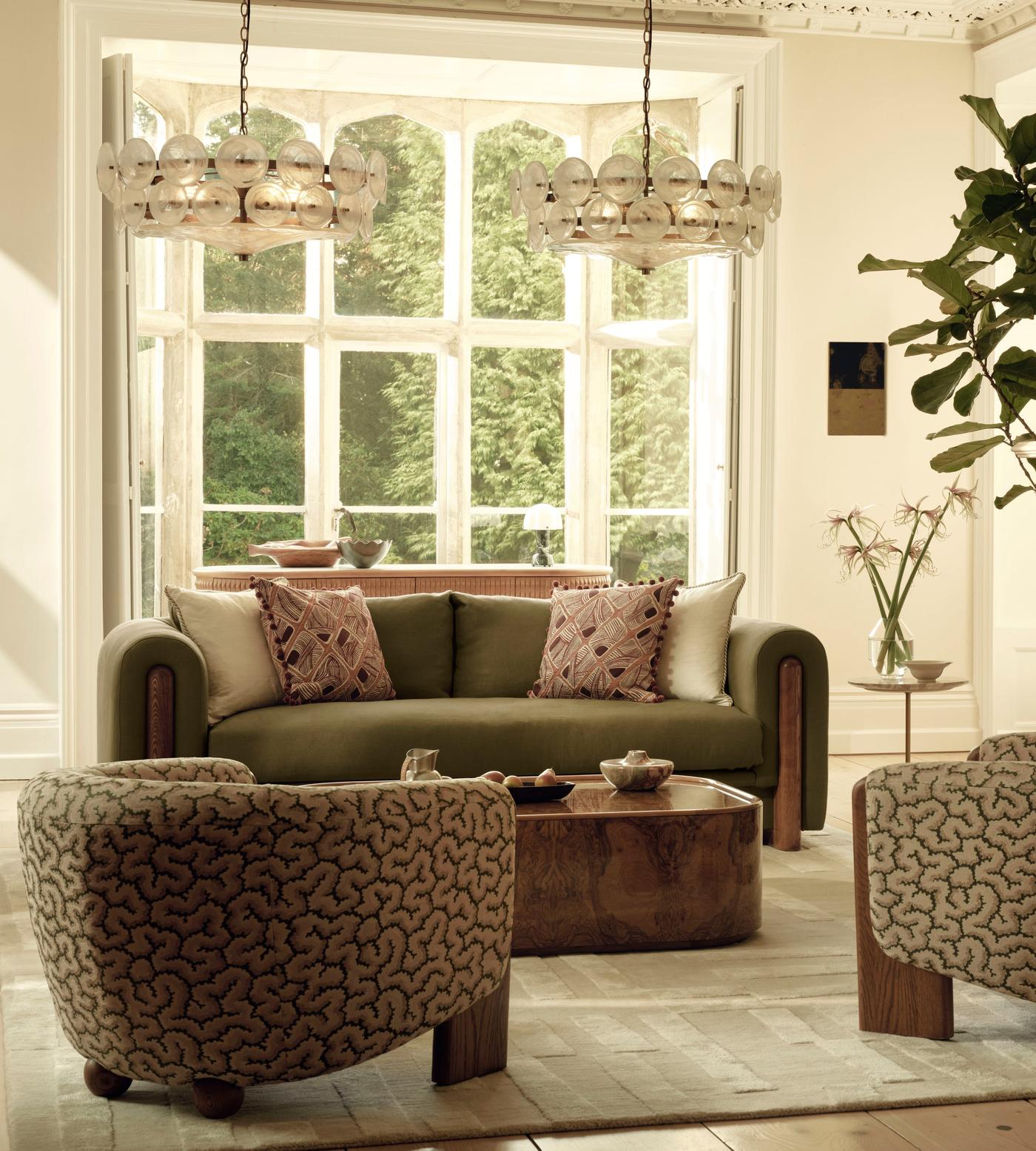 Farrell Three Seater Sofa, Linen, Sage