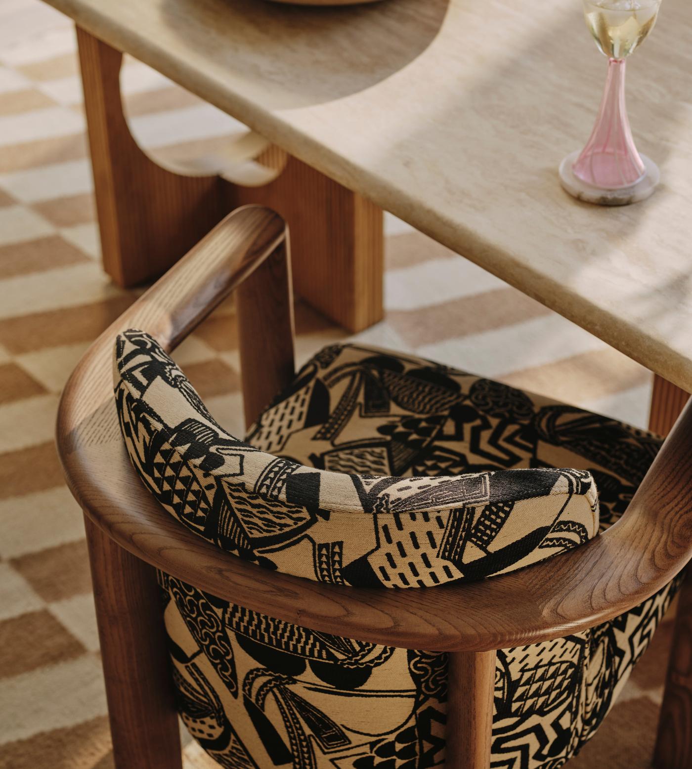 Aria Dining Chair, Daxton Jacquard