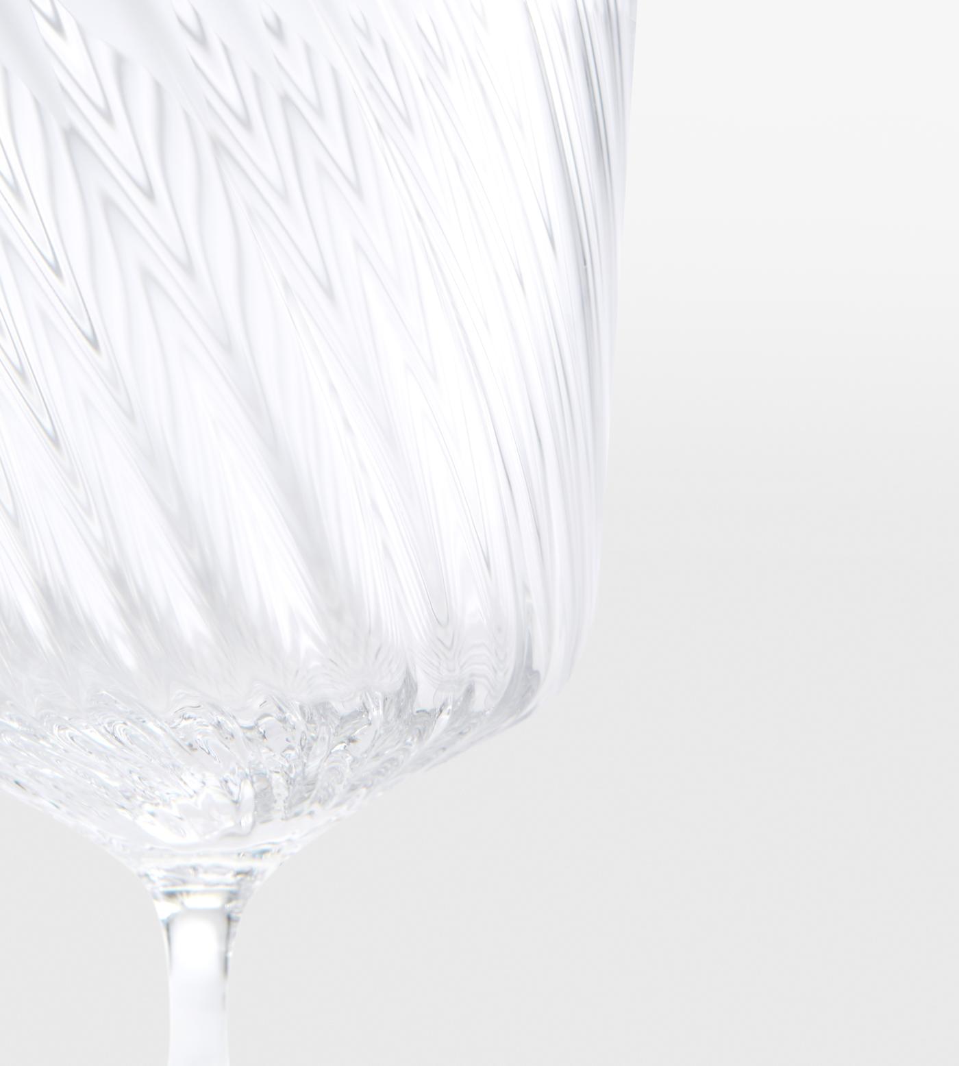 Brimscombe Optic Water Glass, Set of Four