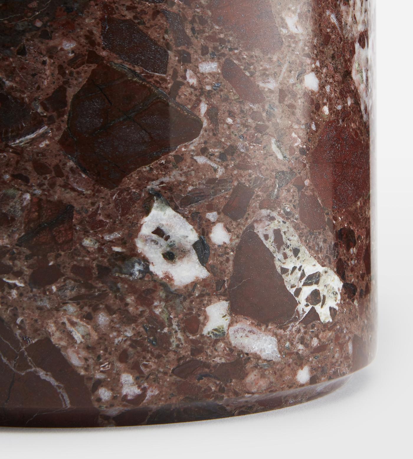 Pavel Red Marble Ice Bucket