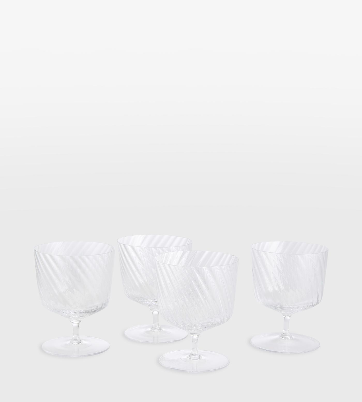 Brimscombe Optic Water Glass, Set of Four