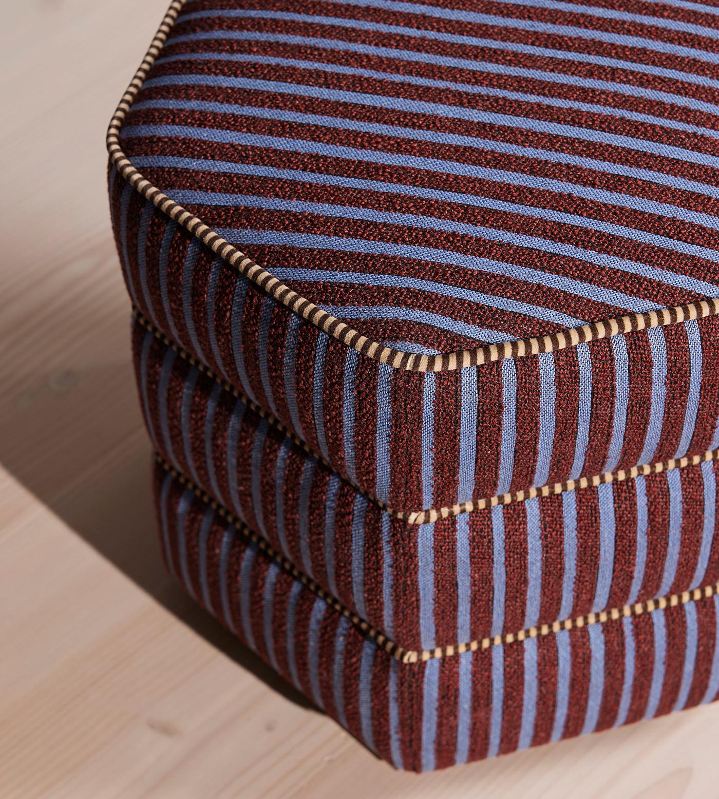 Lyla Footstool, Kortini Stripe