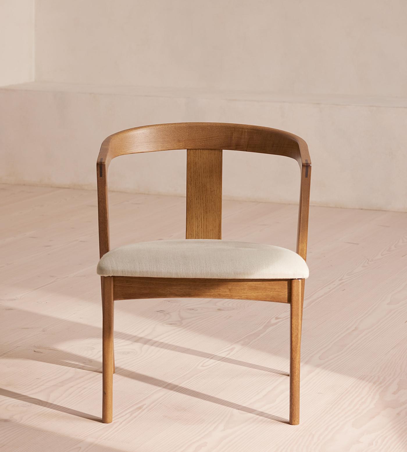 Edwin Dining Chair, Natural Linen, US
