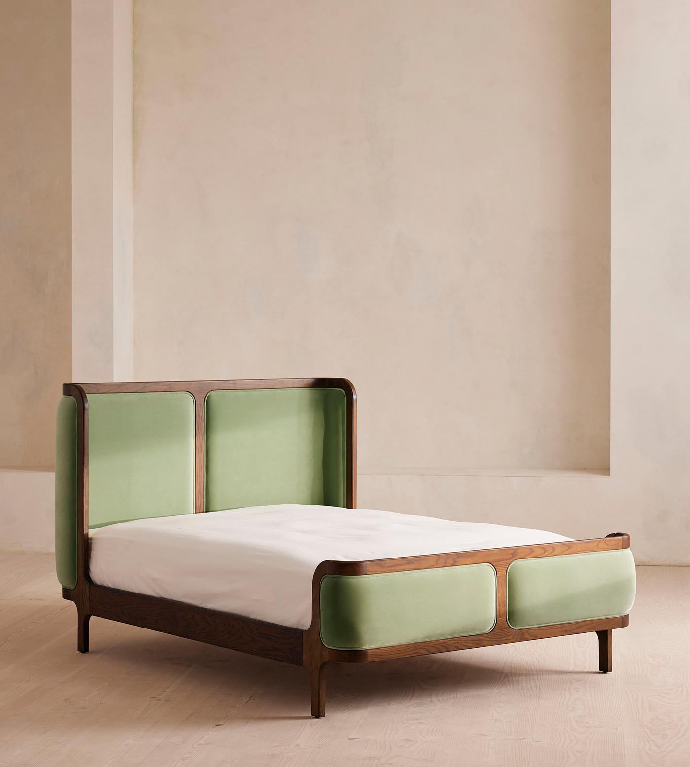 Belsa Bed, Full, Sage, US