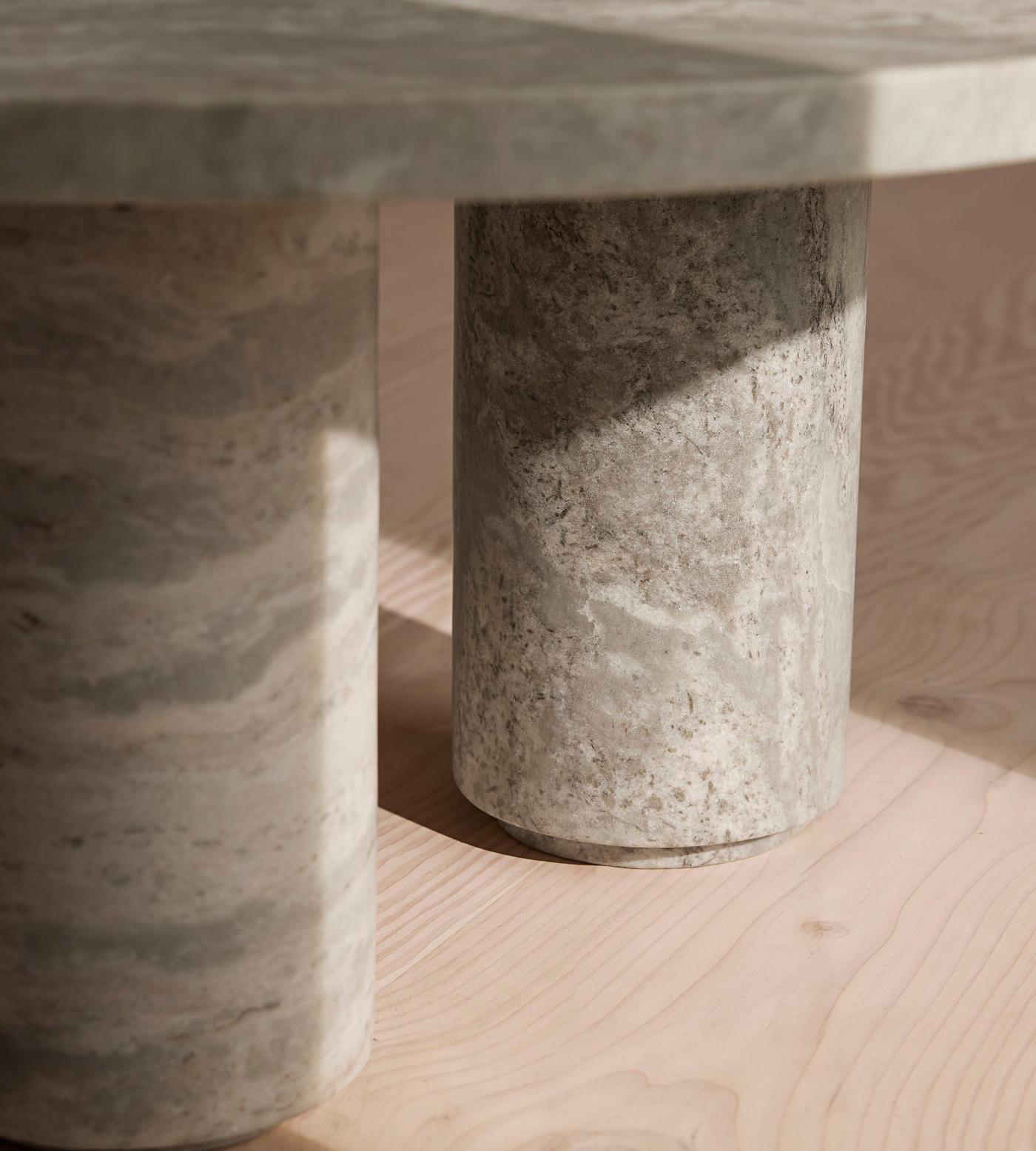 Tisbury Coffee Table, Terra Bianca Marble