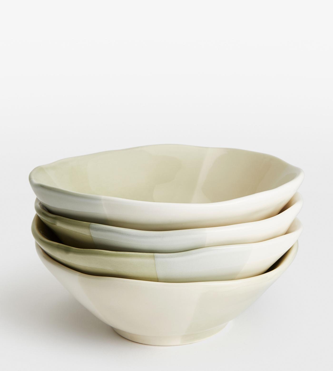 Melrose Cereal Bowl, Green, Set of Four