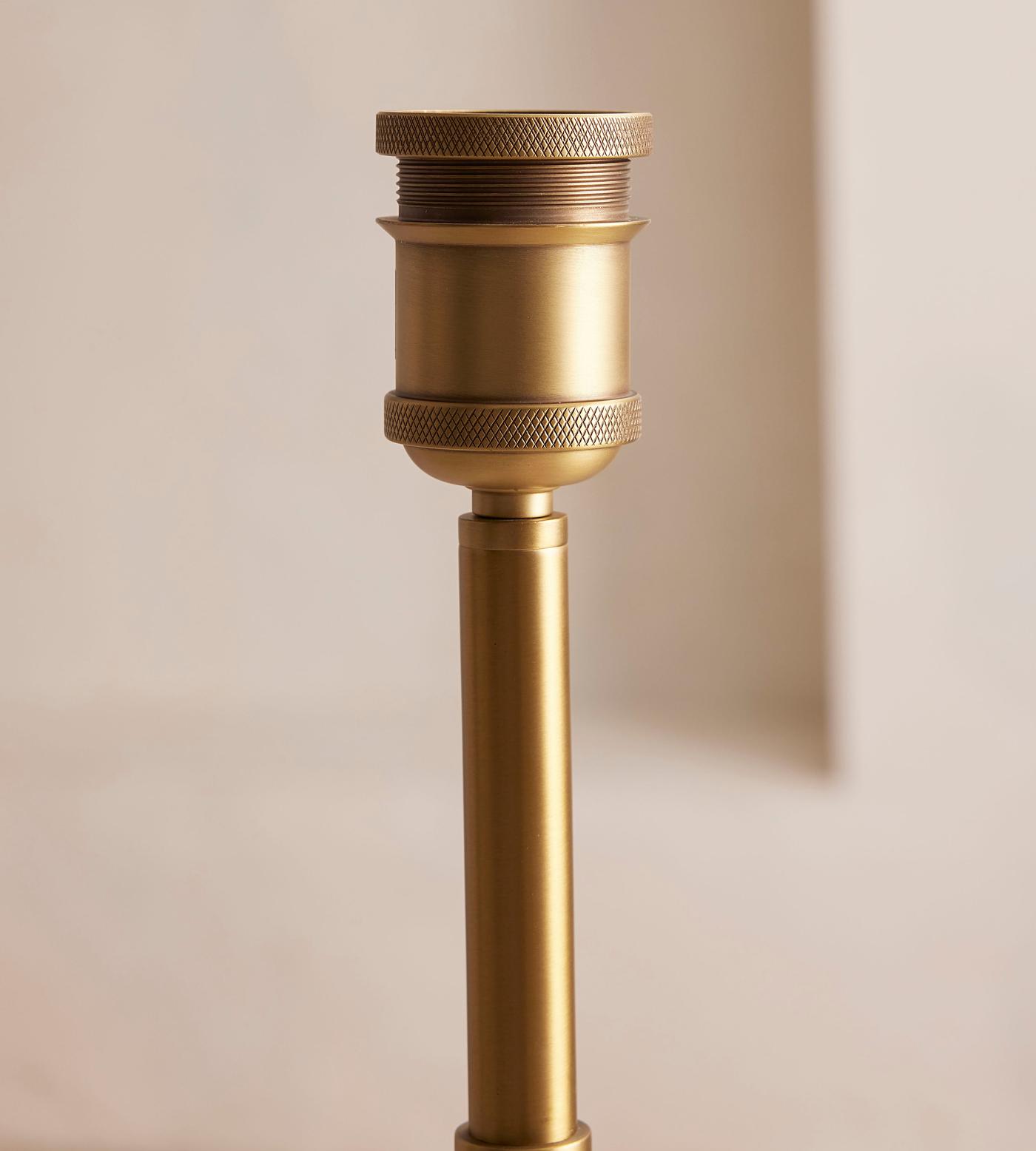 Beckett Leather Floor Lamp, Patterned Shade