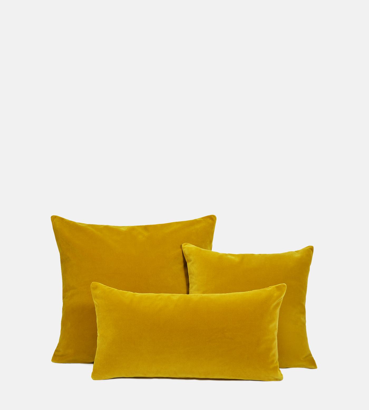 Monroe Large Square Cushion, Mustard - Soho Home