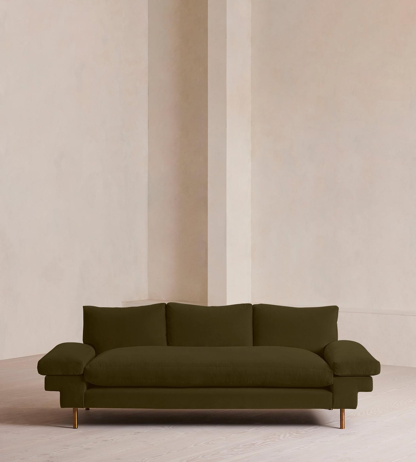 Bristol Sofa, Velvet, Olive