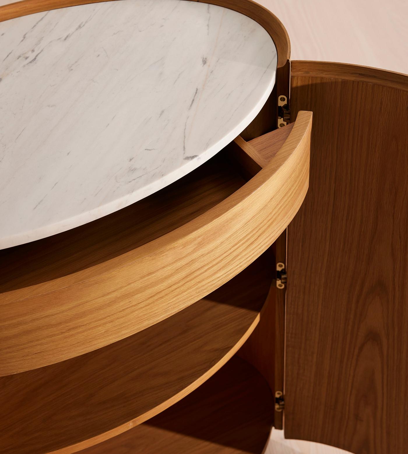 Andrea Compact Bar, Carrara Marble