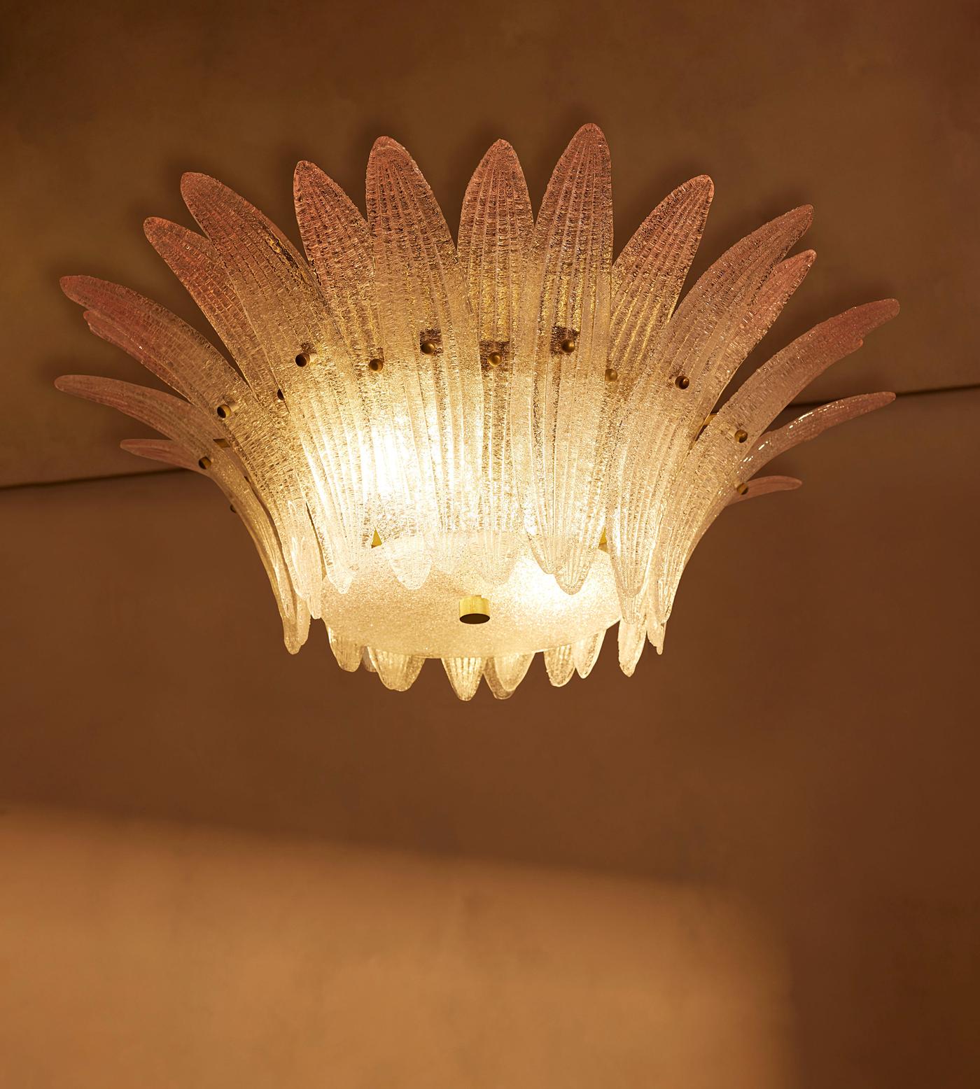 Treviso Semi-Flush, Pink, US