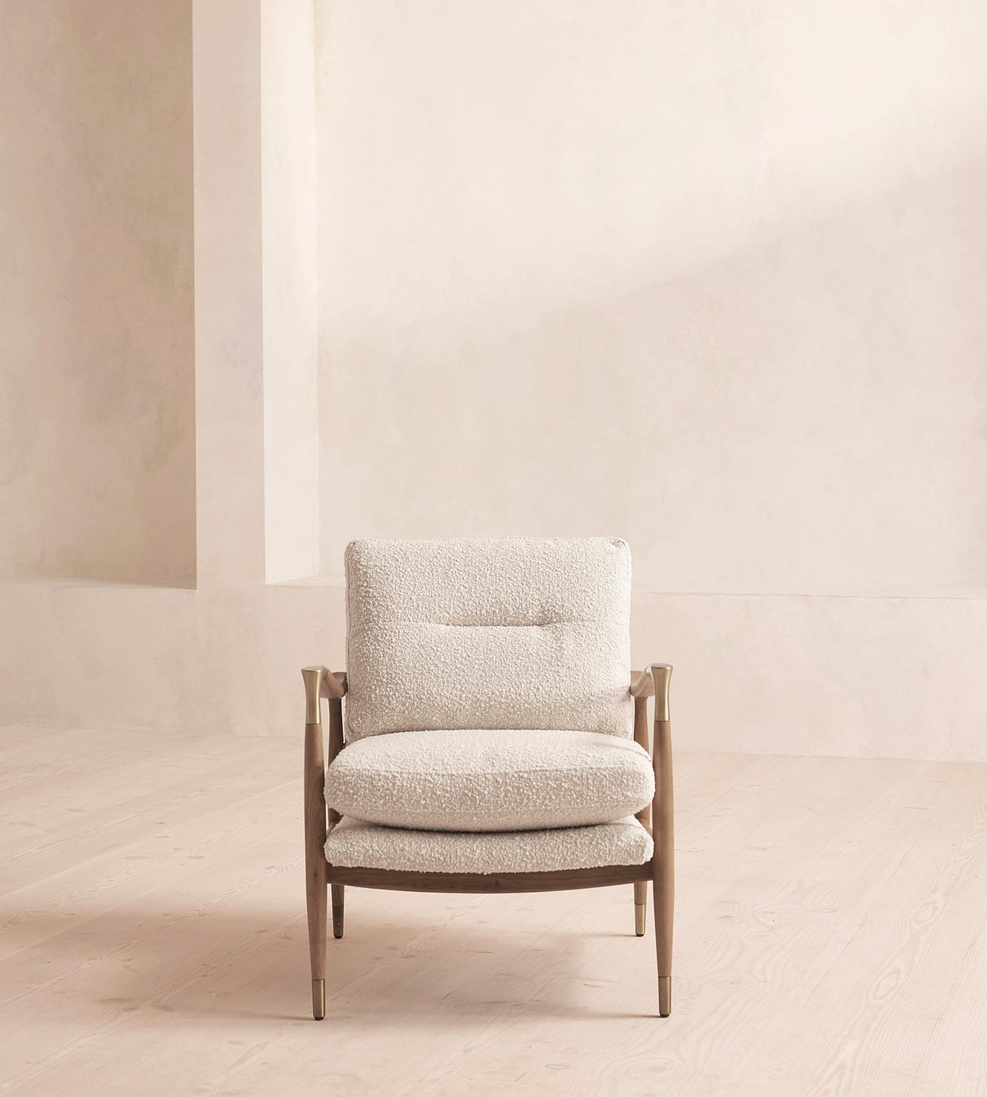 Theodore Armchair, Boucle, Natural, US