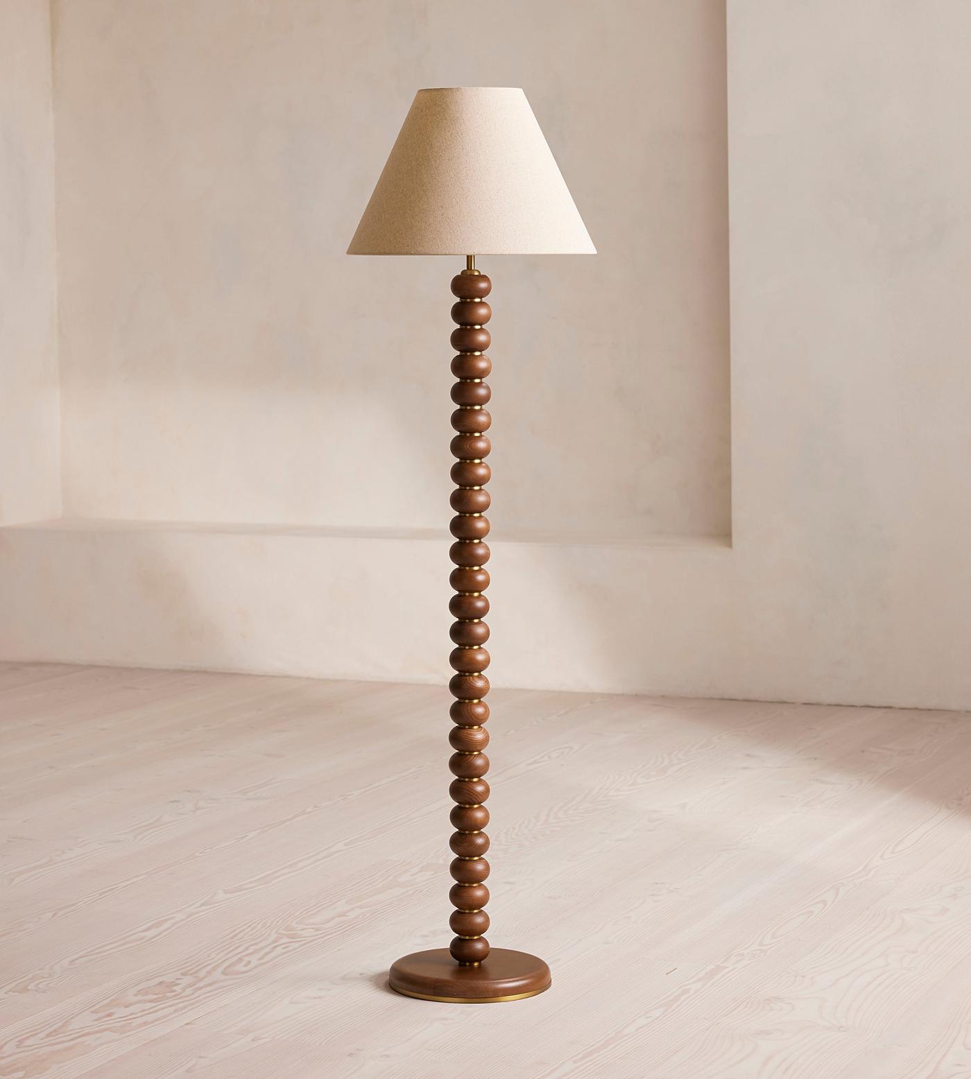 Greyson Floor Lamp, Oak, Tall