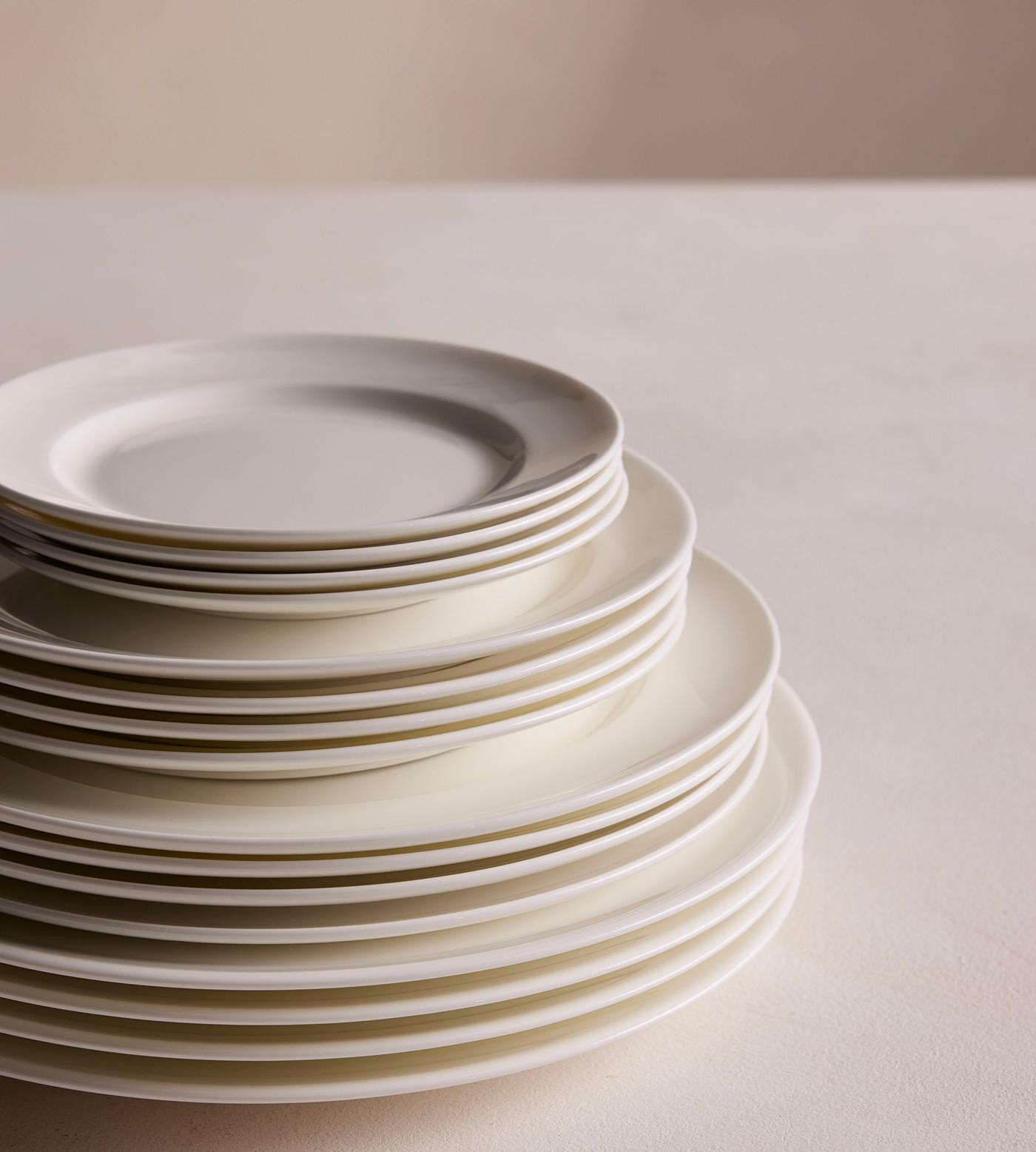 House Starter Plate, Bone China, White, Set of Four - Soho Home