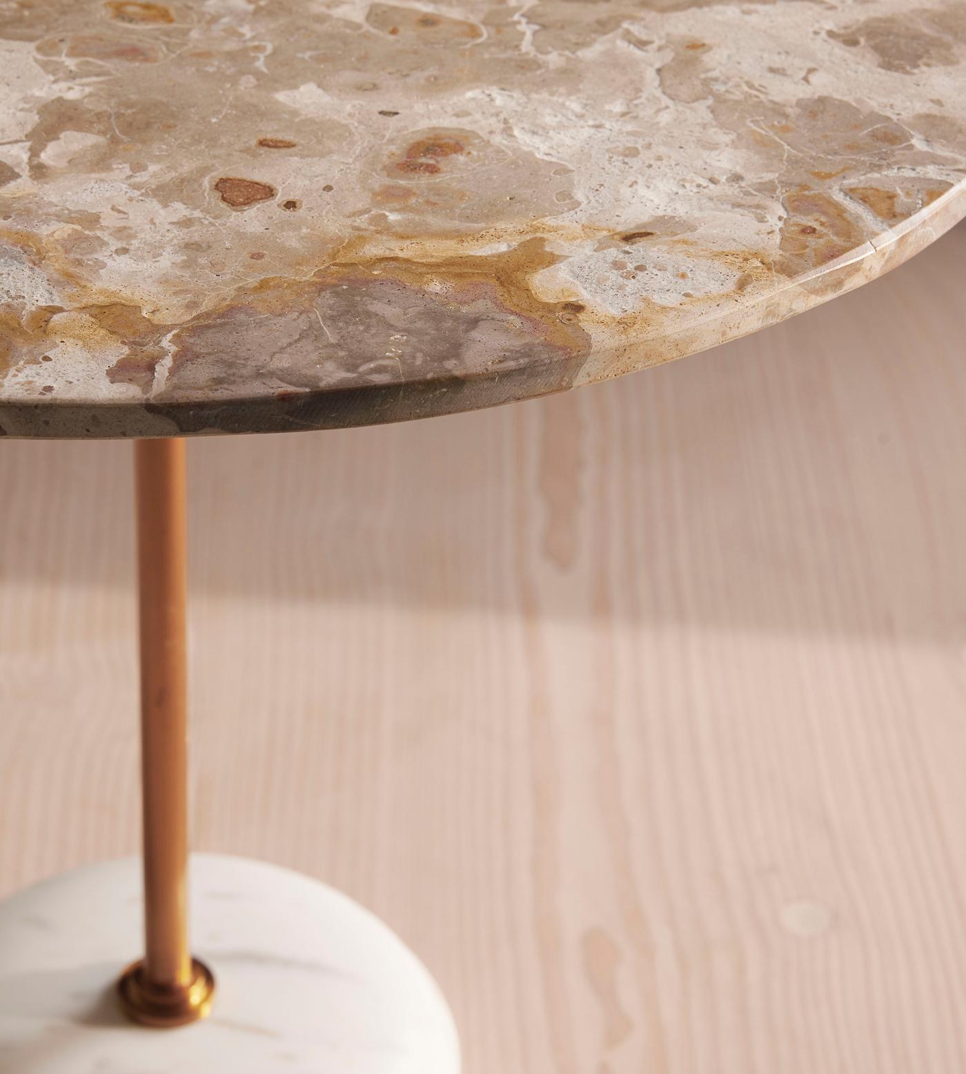 Fleet Side Table, Large, Kapri Marble