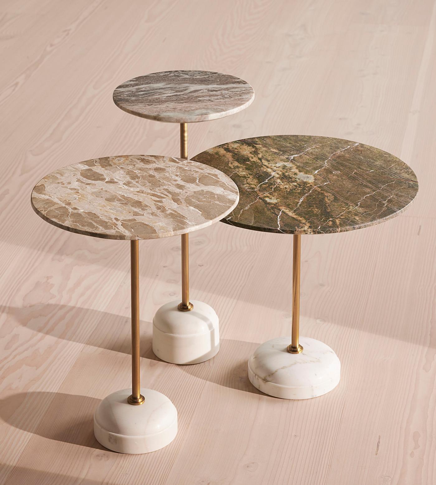 Fleet Side Table, Large, Kapri Marble - Soho Home