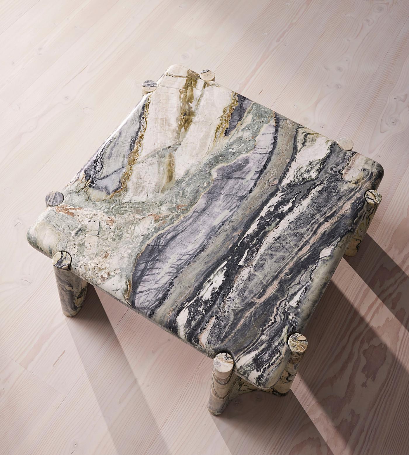 Lorella Coffee Table, Floral Jade Marble - Soho Home