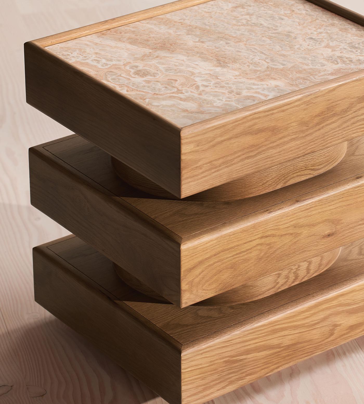 Flynn Side Table, Lacorado Marble