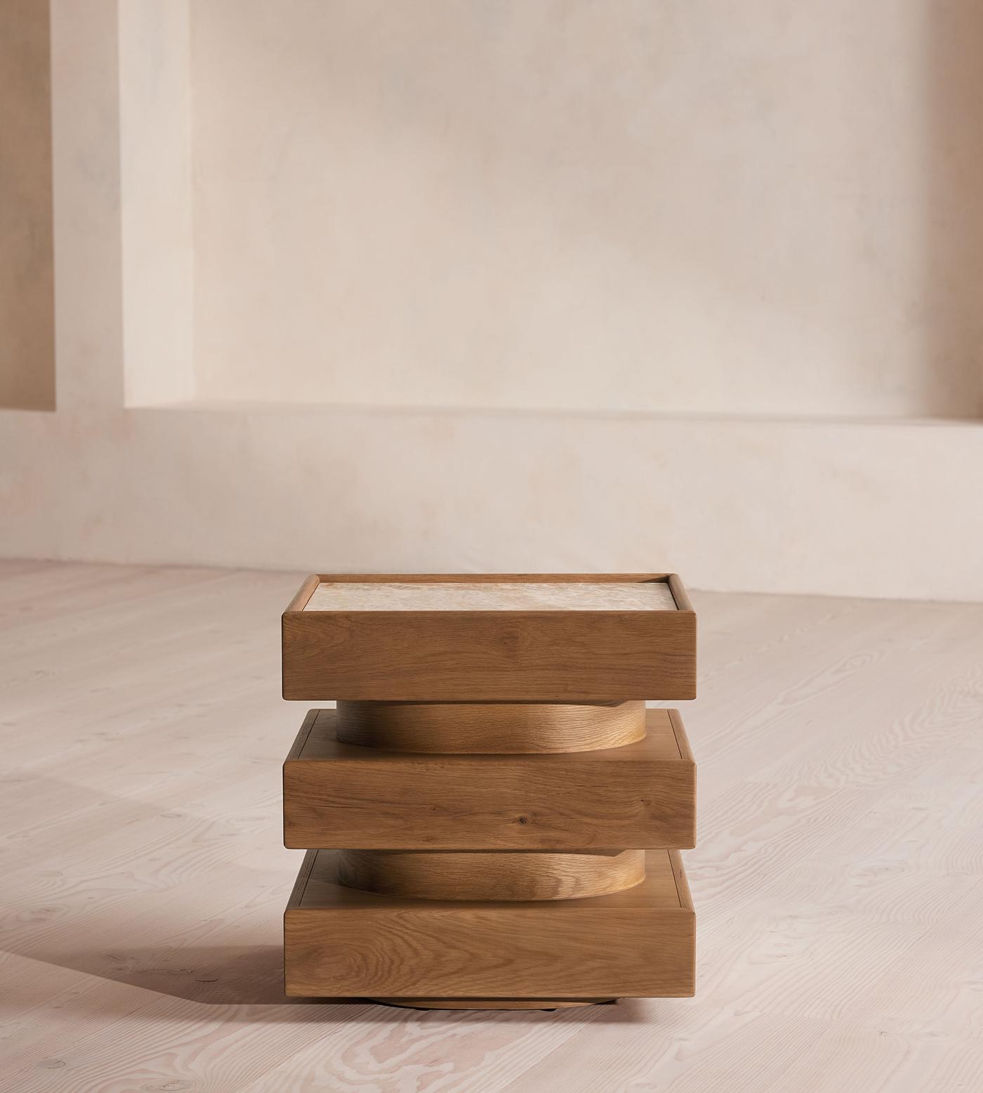 Flynn Side Table, Lacorado Marble