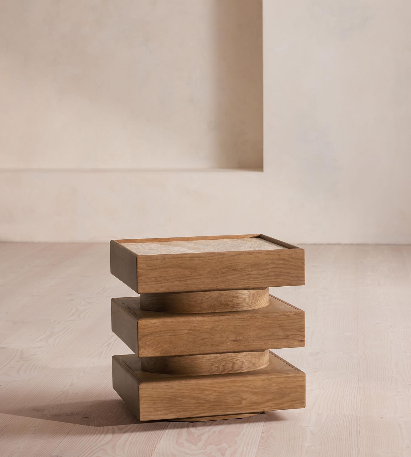 Flynn Side Table, Lacorado Marble