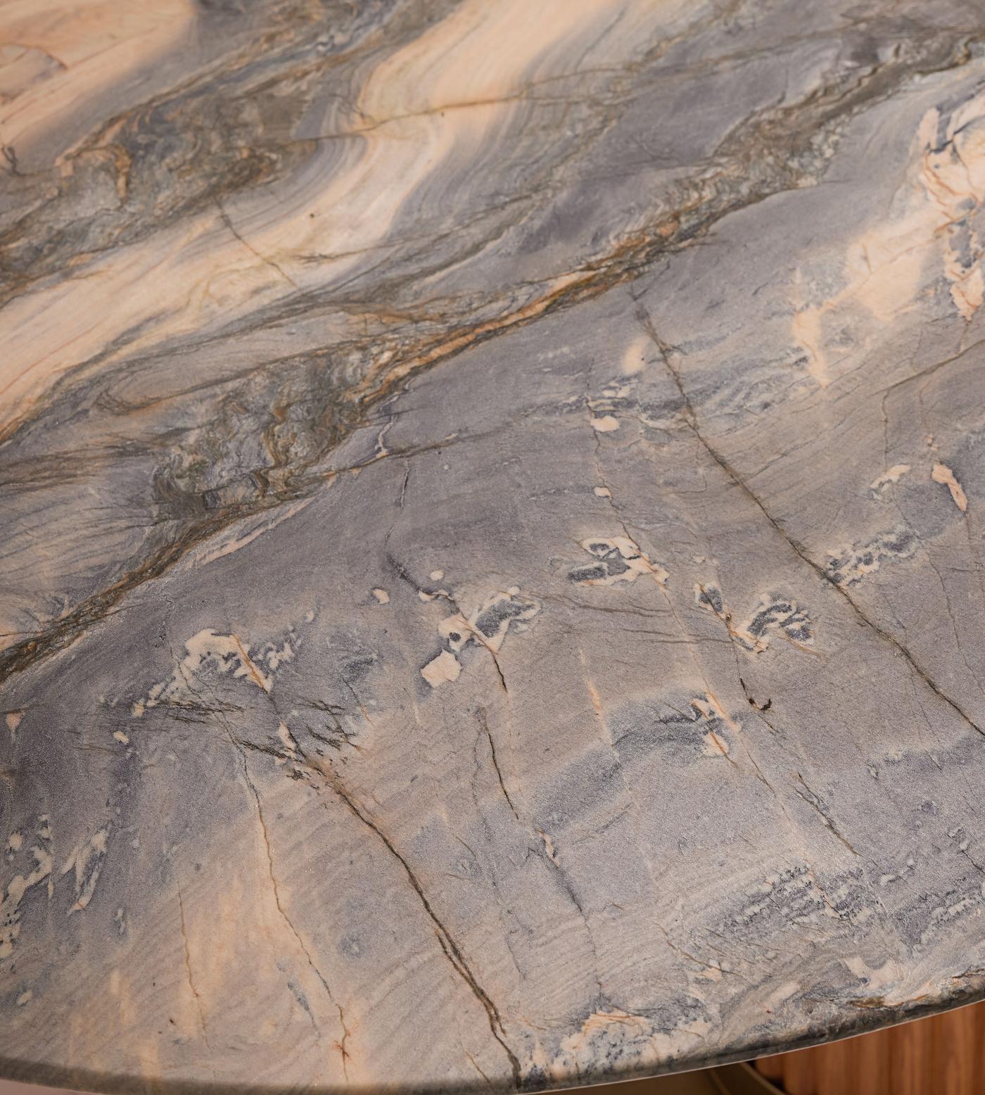 Murcell Oval Dining Table, Blue Quartzite