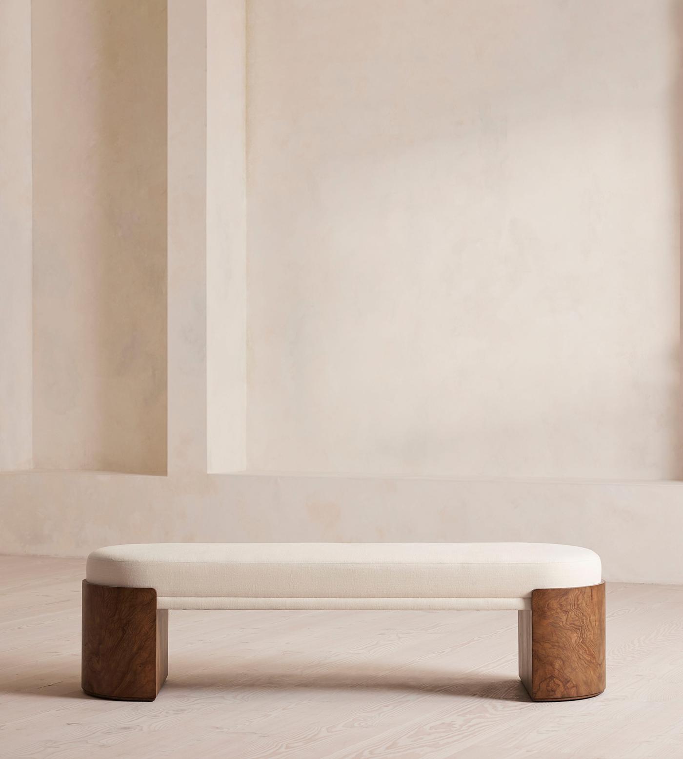 Lukas Bench, Linen, Bisque, US