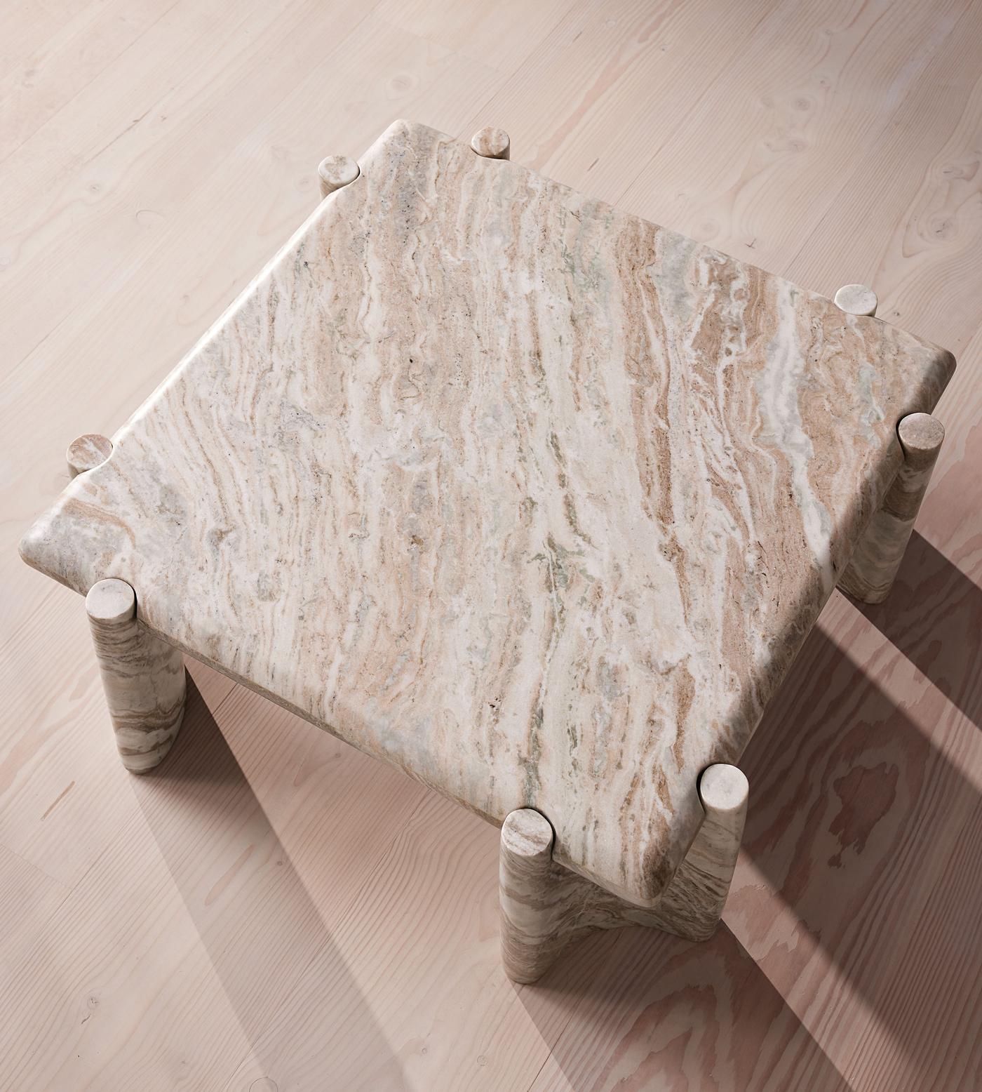 Lorella Coffee Table, Terra Bianca Marble - Soho Home