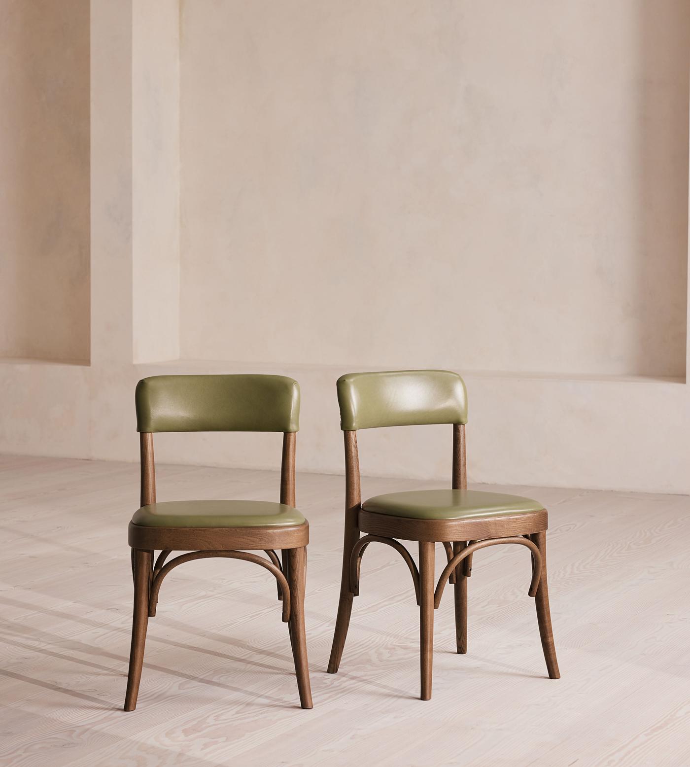 Pair of Hamilton Armless Dining Chairs, US