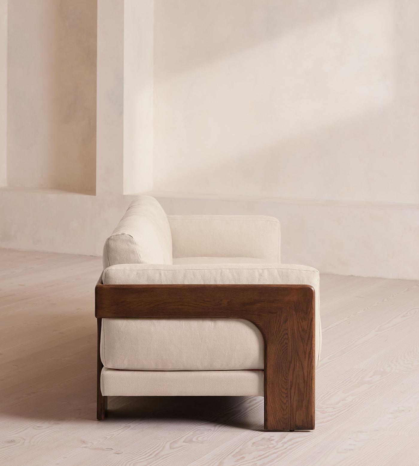 Marcia Three Seater Sofa, Linen, Bisque