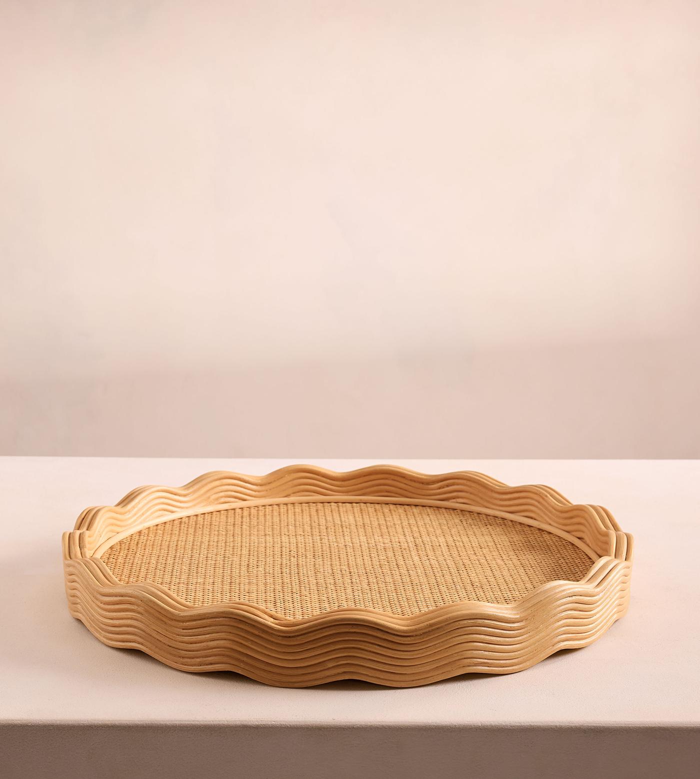 Pangbourne Rattan Tray, Round