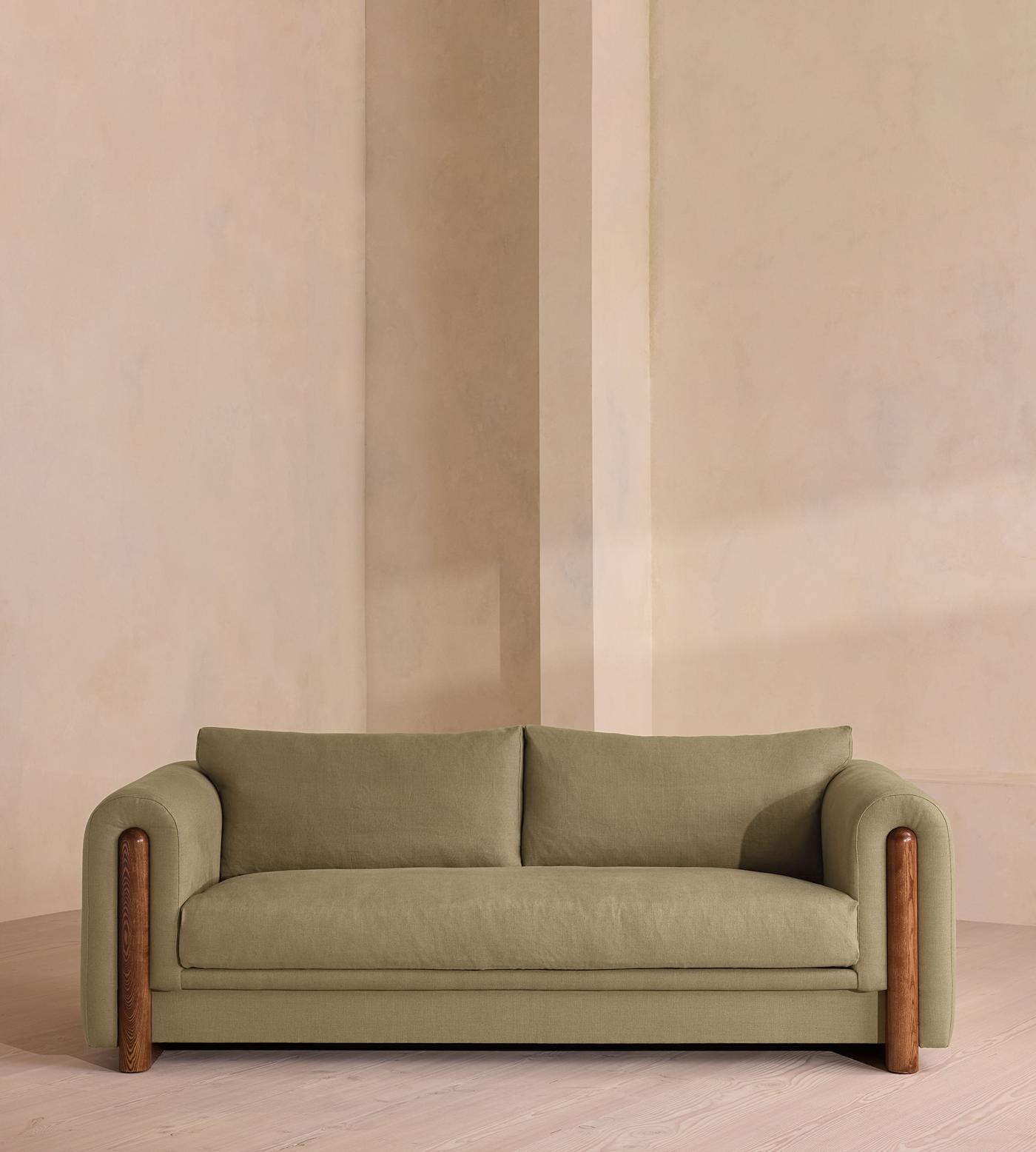 Farrell Three Seater Sofa, Linen, Sage