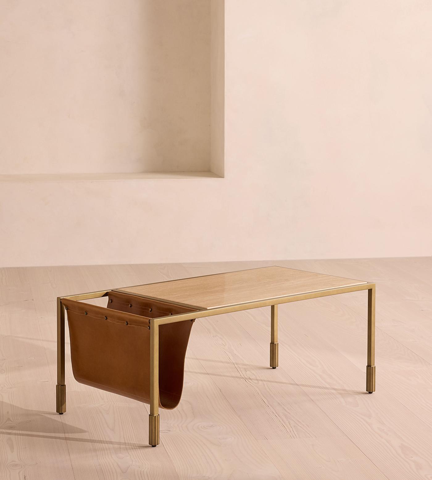 Portnall Coffee Table, Travertine