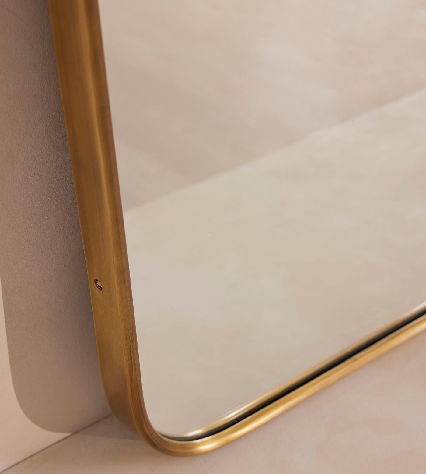 Cooper Wall Mirror, Antique Brass