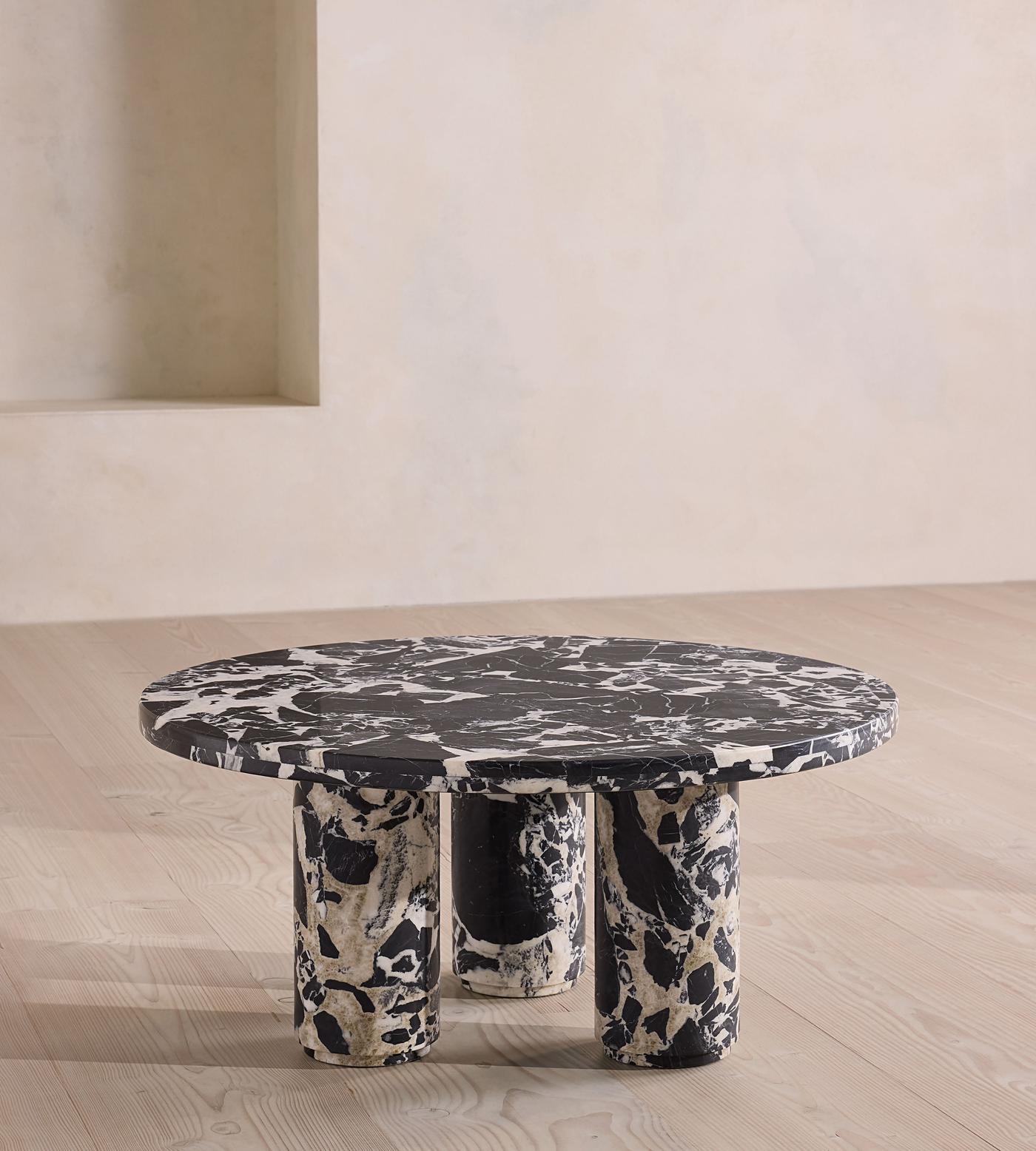 Tisbury Coffee Table, Noir Grande Marble