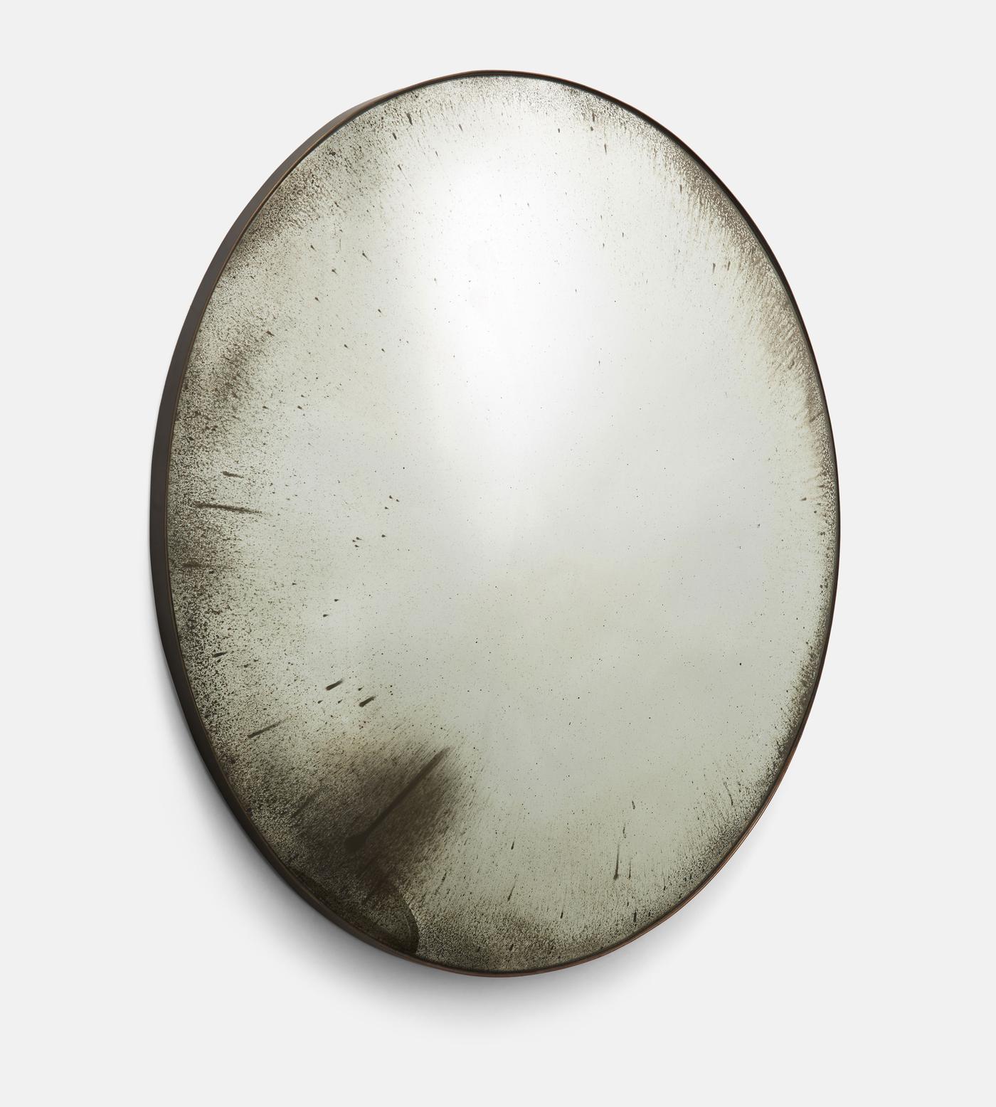 Convex Bronze Edge Wall Mirror, Large By Sean Phelan