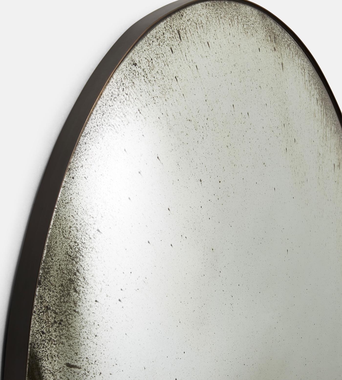 Convex Bronze Edge Wall Mirror, Large By Sean Phelan
