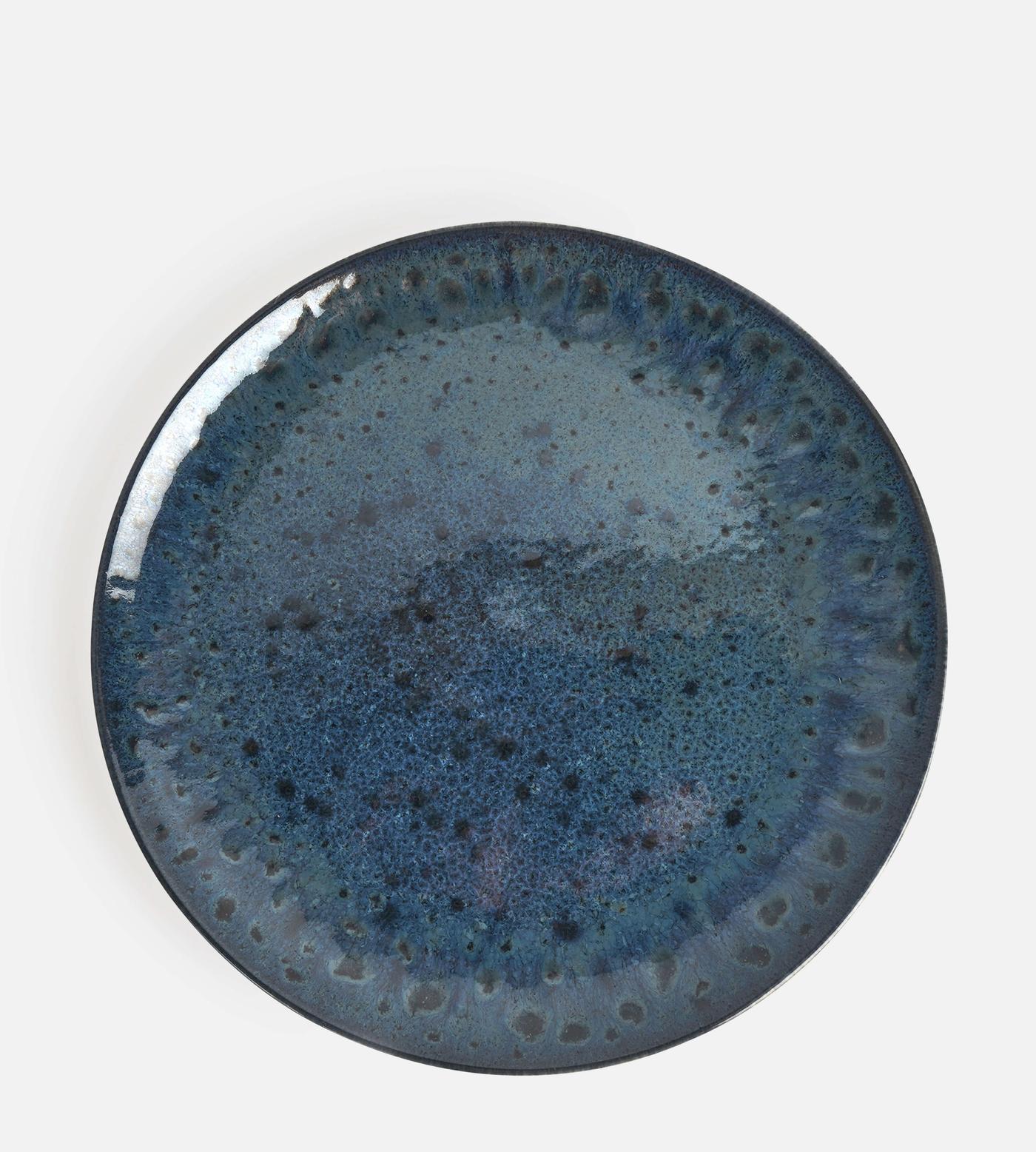 Nero Side Plate, Blue, Set of Four