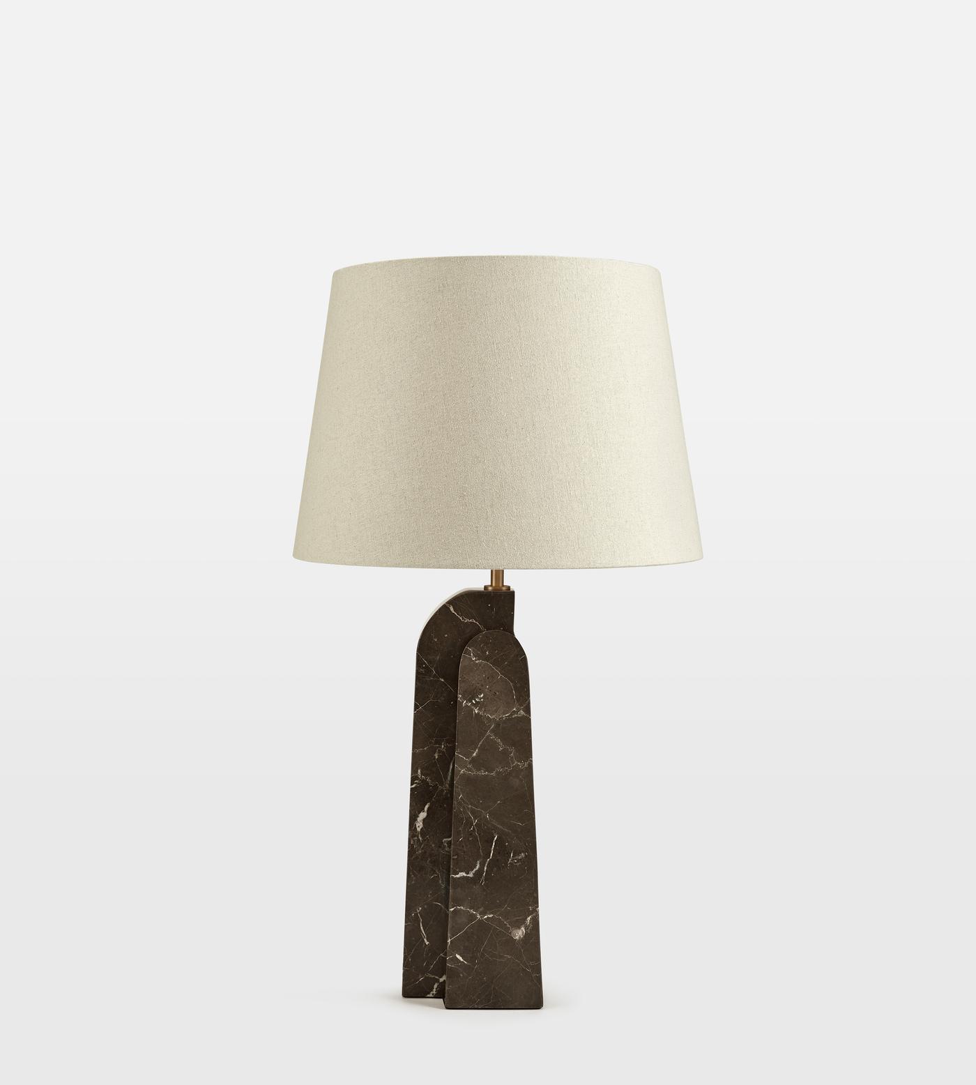 Darcy Marble Table Lamp, Brown