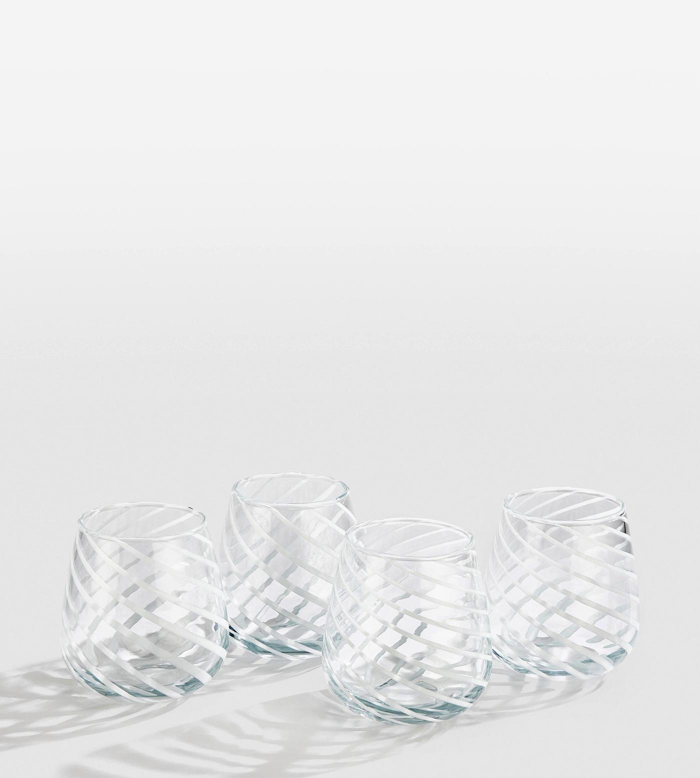 Coletta Lowball White, Set of Four