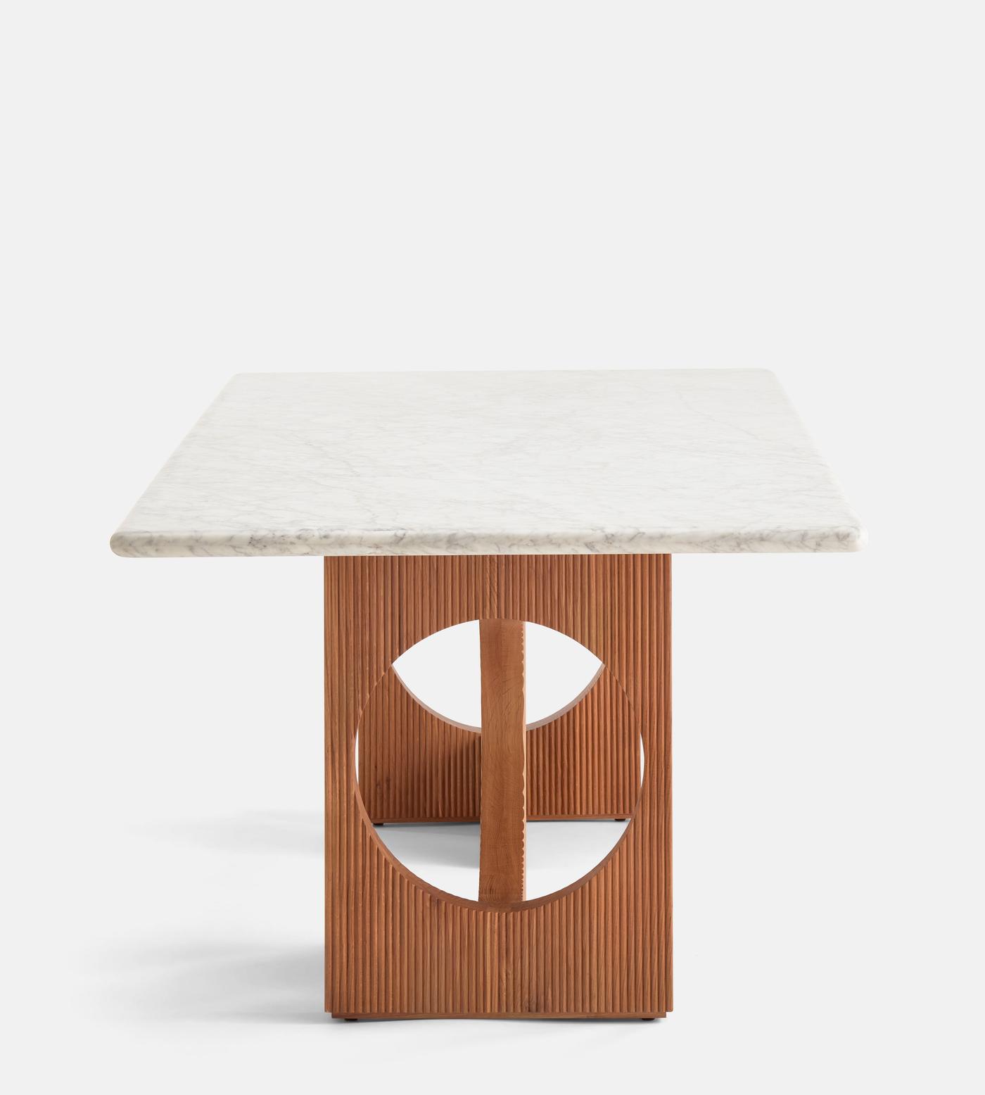 Elliot Dining Table, Carrara Marble
