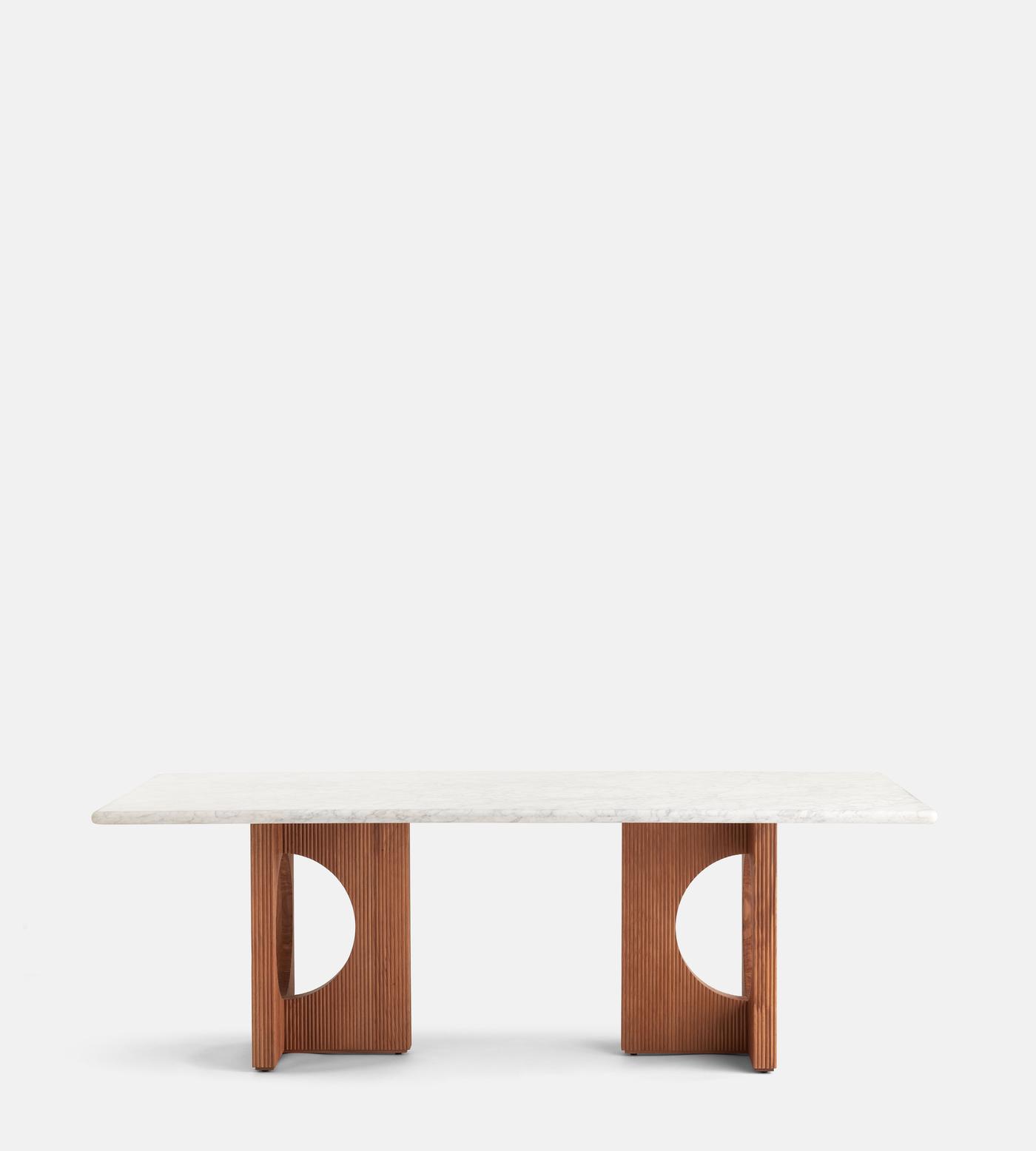 Elliot Dining Table, Carrara Marble