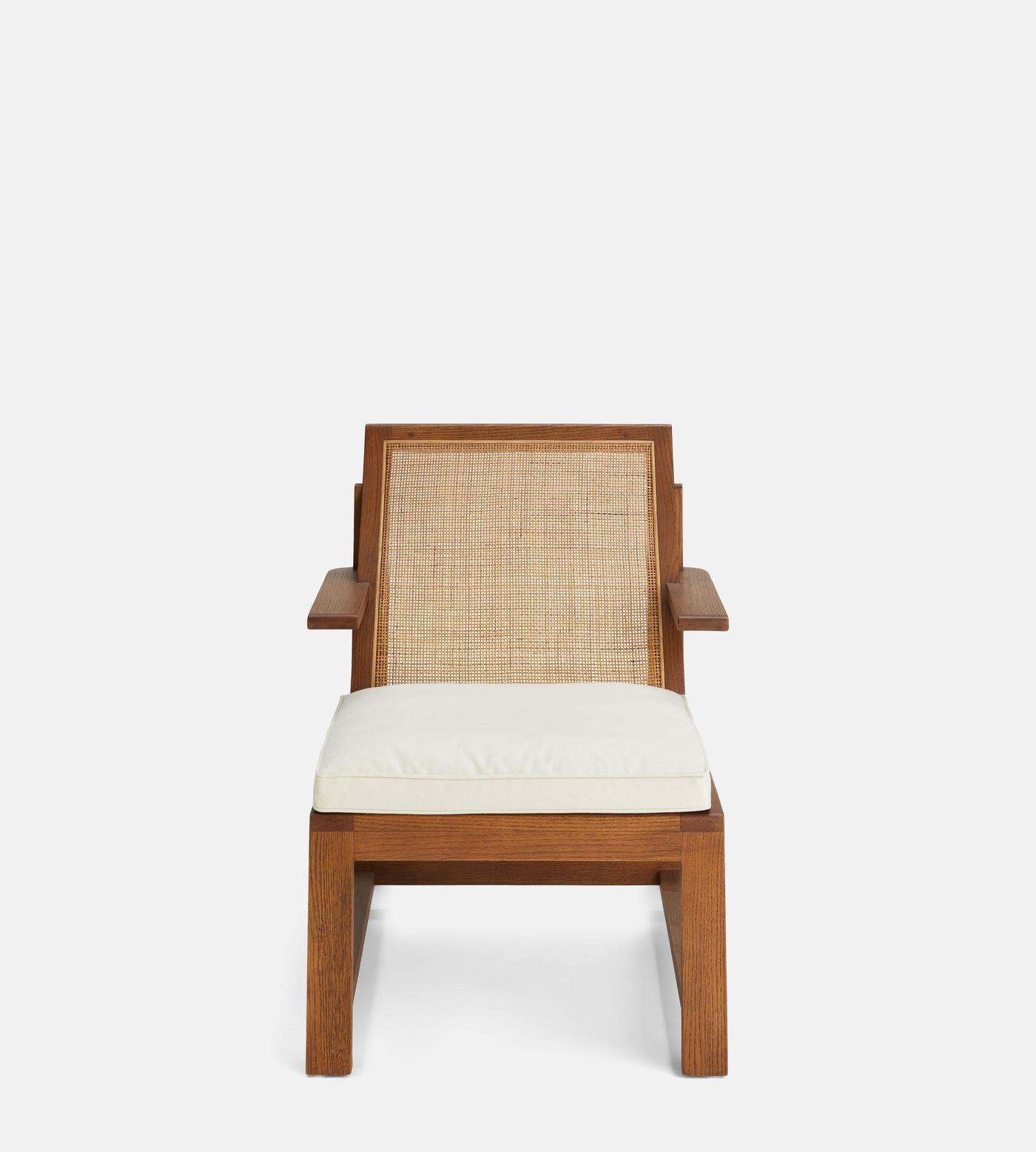 Nia Cane Chair, Linen, Natural, US