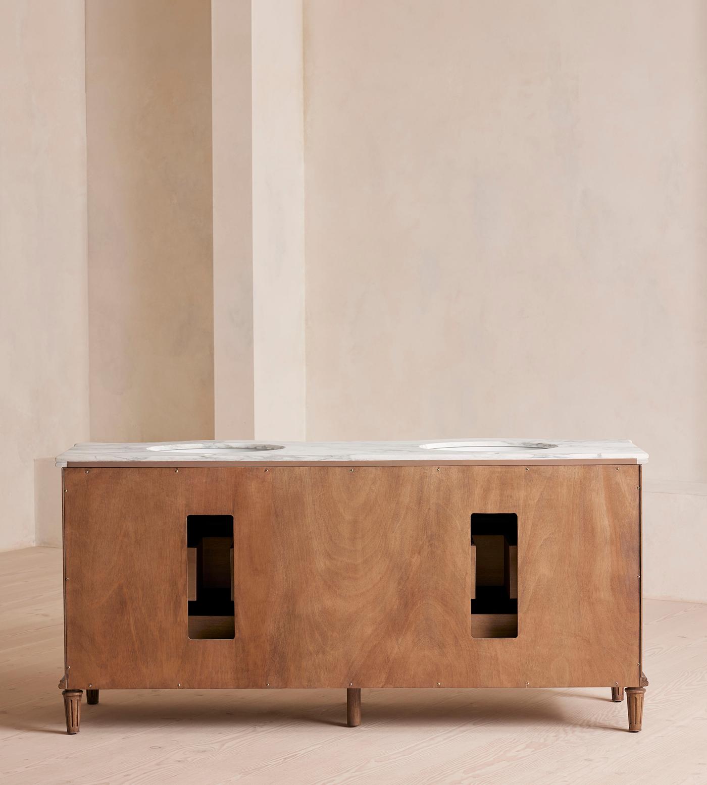 Valerie Double Vanity, Arabescato Marble - Soho Home